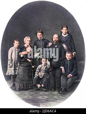 VLADIMIR LENIN's family - the Ulyanovs - in 1879 when he is 9 years old ...