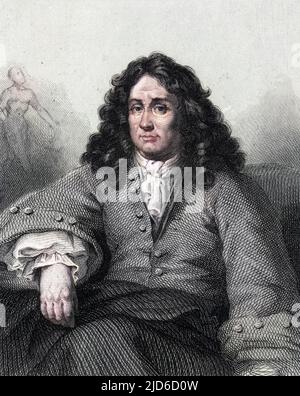 PIERRE PUGET French sculptor, architect and engineer Colourised version ...