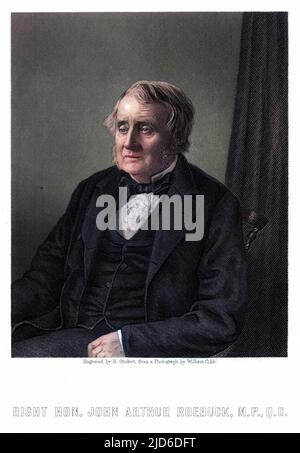 JOHN ARTHUR ROEBUCK statesman Colourised version of : 10174464 Date ...