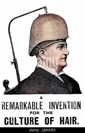 Advert for Evans Vacuum Cap advertisement 1906 Stock Photo - Alamy