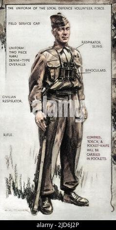 World War Two Local Defence Force Volunteers on parade in Hyde Park ...