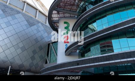 321 Museum, doha,qatar- june 06,2022 ; newly build sports museum in the ...