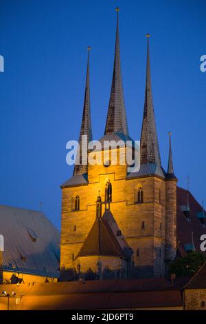 Germany, Thuringia, Erfurt, St Severin's Church, Dom St Mary Stock ...