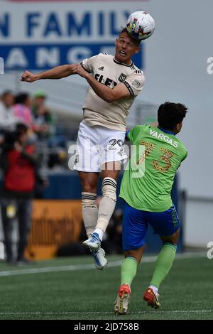 Seattle Sounders forward Danny Musovski in action against Los Angeles ...