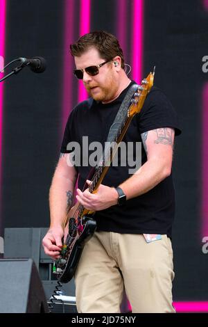 The Fratellis live at Isle of Wight Festival, Newport, on June 8,2007 ...