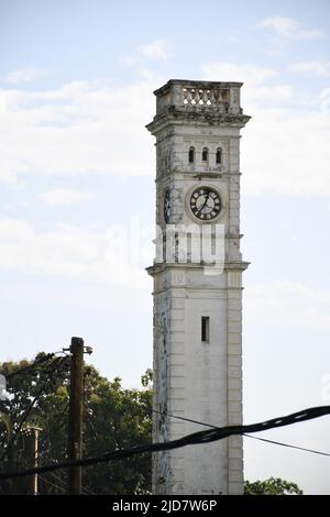 The top view of the ancient dutch clock tower Stock Photo - Alamy
