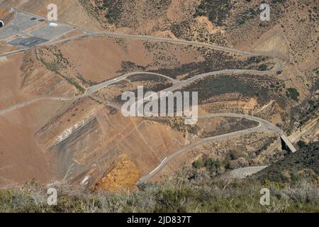 Aerial View of Pyramid Lake Reservoir From Slide Mountain Fire Lookout ...