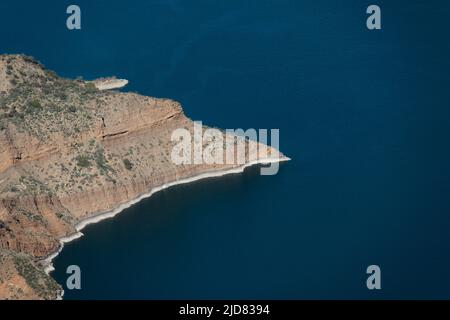 Aerial View of Pyramid Lake Reservoir From Slide Mountain Fire Lookout ...