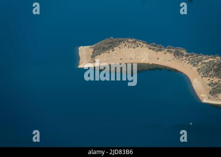Aerial View of Pyramid Lake Reservoir From Slide Mountain Fire Lookout ...