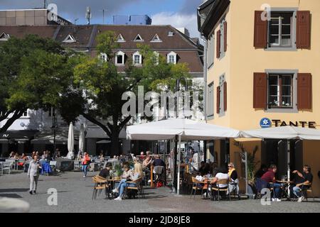 Saarbrücken St Johanner Markt Stock Photo - Alamy