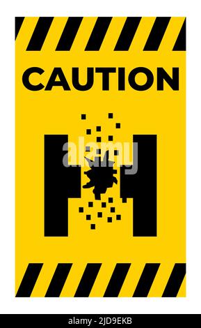 Caution Of Molten Metal Symbol Sign Isolate On White Background Stock ...
