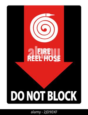 Fire Extinguisher Do Not Block Sign Isolate On White Background,Vector ...