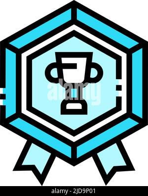 video game award of step color icon vector illustration Stock Vector ...