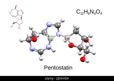 Pentostatin cancer drug molecule, illustration Stock Photo - Alamy