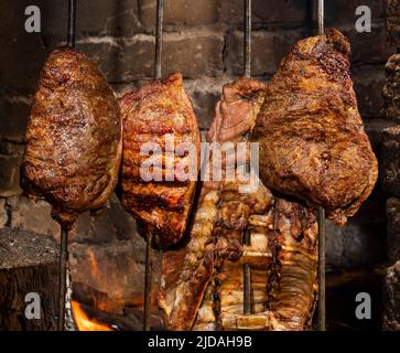 Roasted meat from the eastern plains - Typical Colombian dish Stock ...