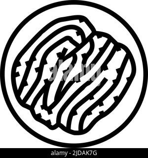 kimchi line icon, outline symbol, vector illustration, concept sign ...