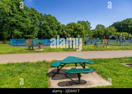 Children's play area in Springfield Park, Kidderminster, Worcestershire ...