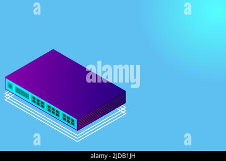 lan network switch cartoon vector illustration Stock Vector Image & Art ...