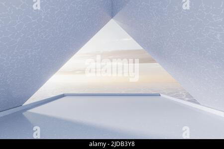 Ice ground with crack pattern, 3d rendering. Computer digital drawing ...