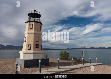 A lighthouse on the shore of Lake Havasu Arizona, USA Stock Photo - Alamy