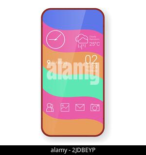 home screen ui design custom mobile app Stock Vector Image & Art - Alamy