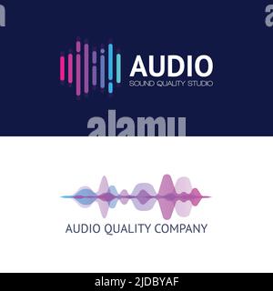 Music wave icon logo design inspiration illustration template Stock ...