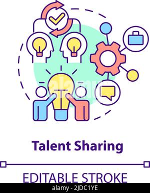 talent acquisition modern business line icon vector illustration Stock ...