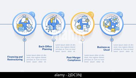 Stages of merger circle infographic template Stock Vector Image & Art ...