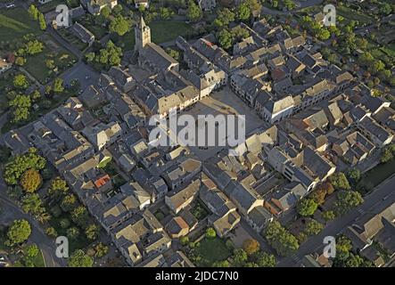 France, Aveyron (12), Sauveterre-de-Rouergue Ranked town (aerial photo ...