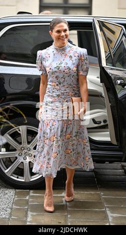 Crown Princess Victoria arrives at Join Sweden Summit arranged by the ...