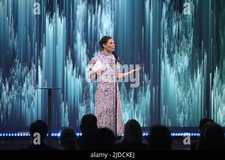 Crown Princess Victoria delivers a speech at Join Sweden Summit ...