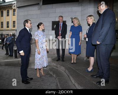 Crown Princess Victoria arrives at Join Sweden Summit arranged by the ...