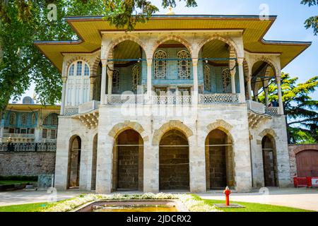 Architecture and park territory of Topkapi Palace in Istanbul, Turkey ...