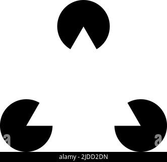 Gestalt Geometric figures example Illusion illustration Stock Vector ...