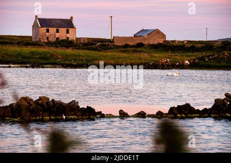Coastal lagoon on Inishmore Island on the Aran Islands in Galway Bay ...