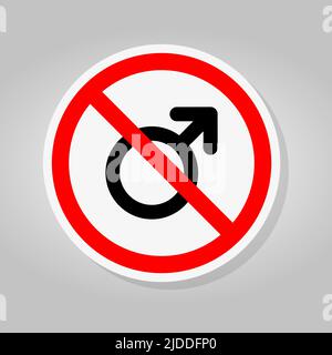 No Male Symbol Sign Isolate On White Background,Vector Illustration ...