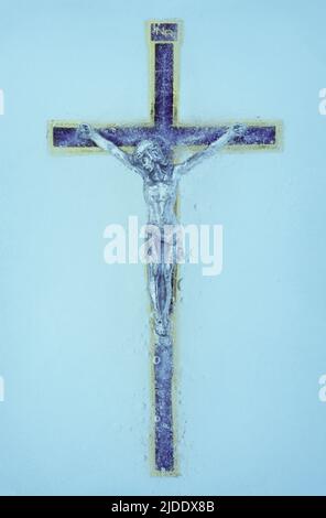 Jesus Christ, freeze, frozen, cold, winter, Jesus on the cross ...