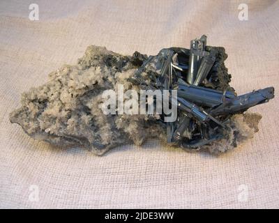 Stibnite. minerals. Asia; Japan; Ehime Prefecture; Saij?, Ichinokawa ...