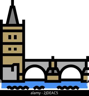 charles bridge color icon vector illustration Stock Vector Image & Art ...