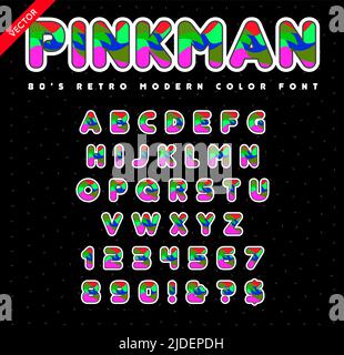 90s typeface vector doodle font hand drawn Stock Vector Image & Art - Alamy