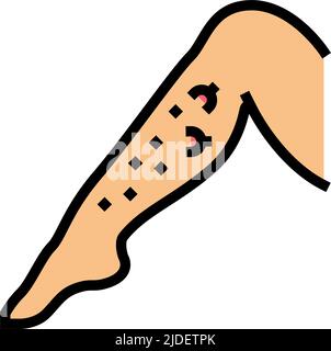 legs ingrown hair color icon vector illustration Stock Vector Image ...