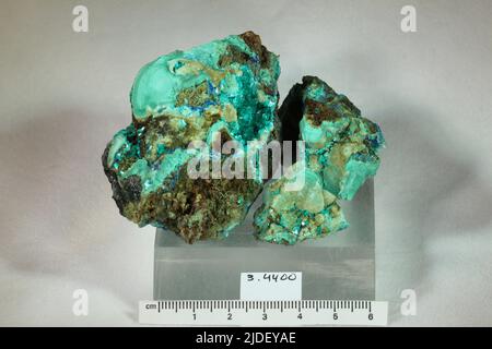 Chalcophyllite. minerals. South America; Chile; O'Higgins Province ...