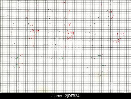 High res used, worn out thick lines checkered graph paper texture ...