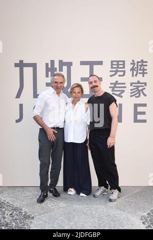 Milan, Italy, 20/06/2022, Carlo Capasa , Louis Gabriel Nouchi Milan ...