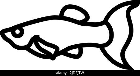 molly fish line icon vector illustration Stock Vector Image & Art - Alamy