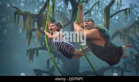 THE CROODS: FAMILY TREE, from left: Dawn (voice: Kelly Marie Tran ...