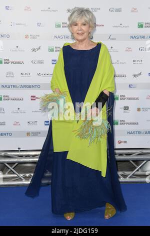 Caterina Caselli attends the blu carpet of Nastri d'argento 2022 event ...