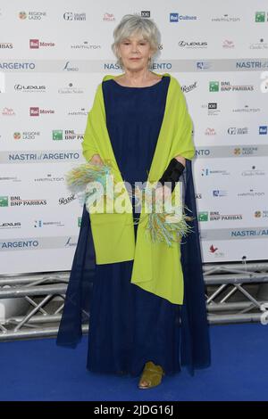 Caterina Caselli attends the blu carpet of Nastri d'argento 2022 event ...