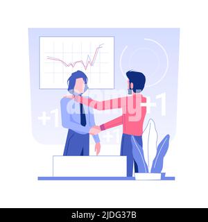 Getting supervising position isolated concept vector illustration. Boss ...