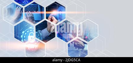 Creative business collage on light background Stock Photo - Alamy